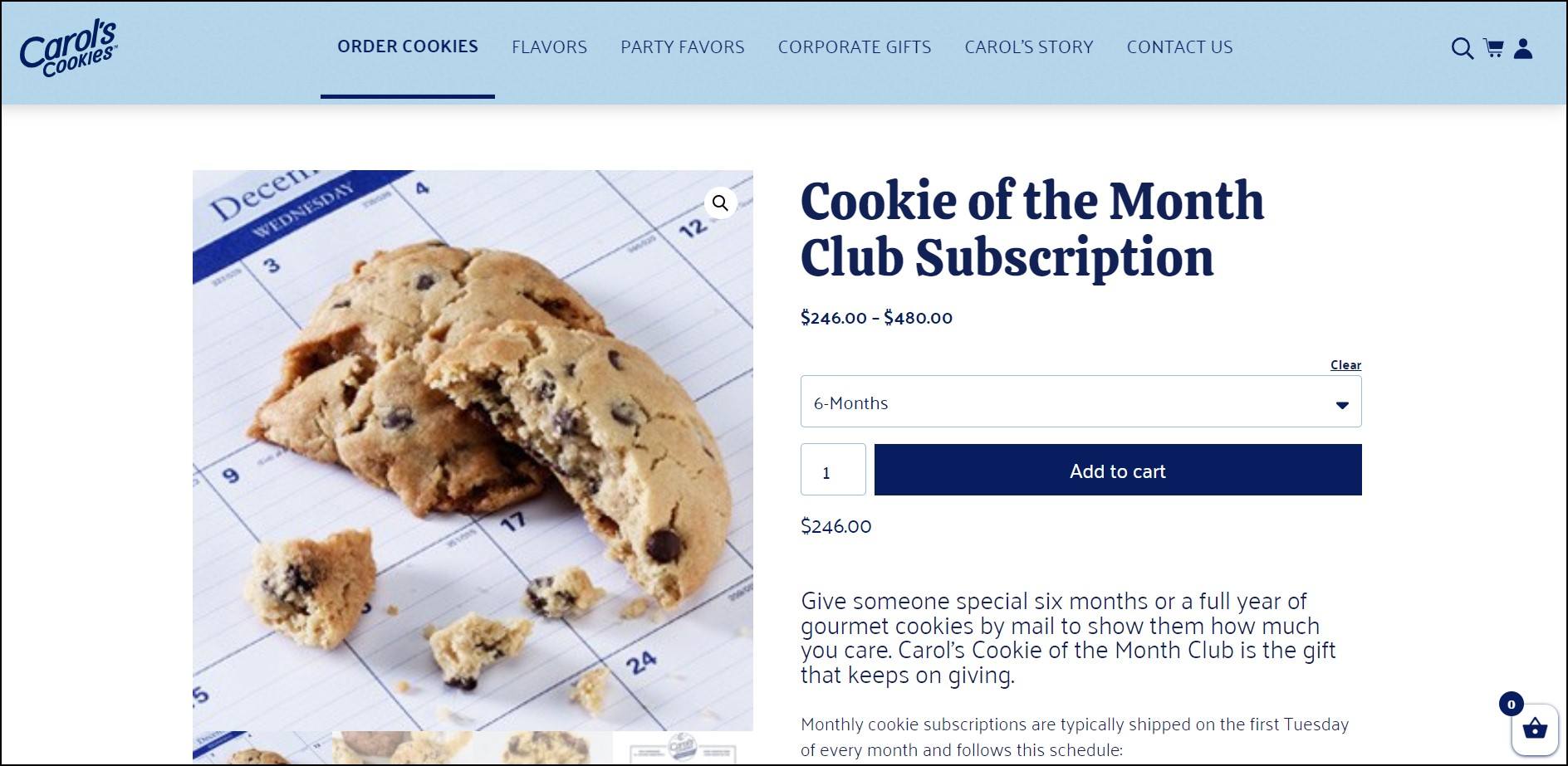 Chocolate Chip Cookie Of The Month Club at Elizabeth Simson blog