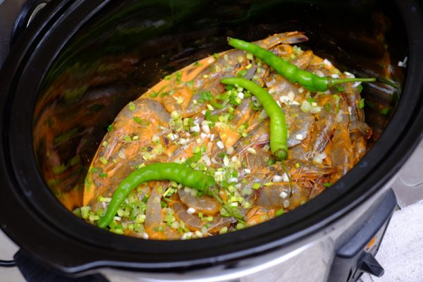 Slow Cooker Prawns in Crabfat Cream | Food For Net