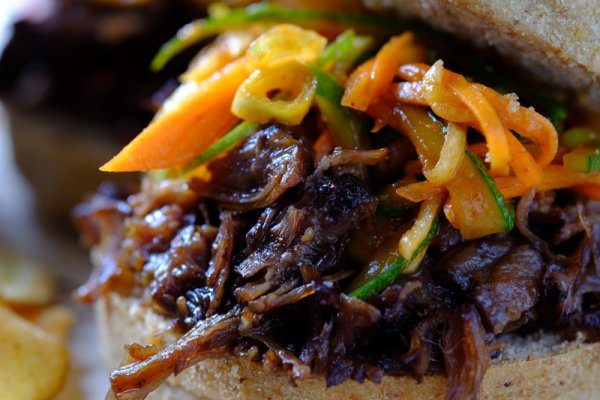 Slow Cooker Beef Bulgogi Sliders with Kimchi Slaw | Food For Net