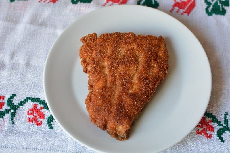 Fried Carp with Polenta and Garlic Sauce | Food For Net