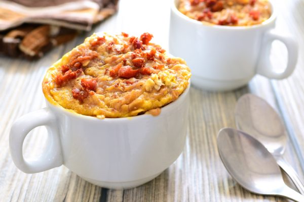 Microwave Peanut Butter and Bacon Mug Cake | Food For Net