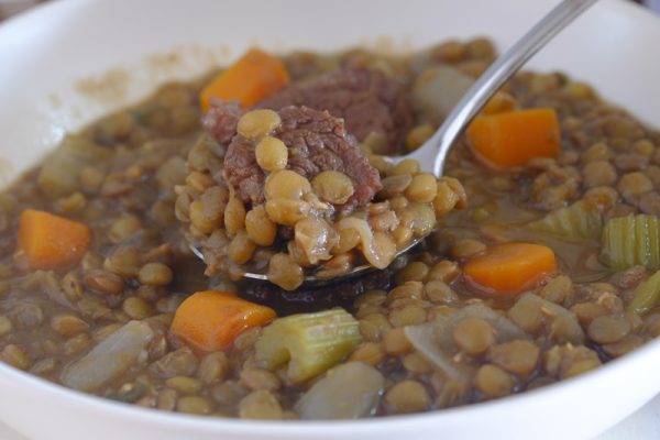 Slow Cooker Beef and Lentil Stew | Food For Net