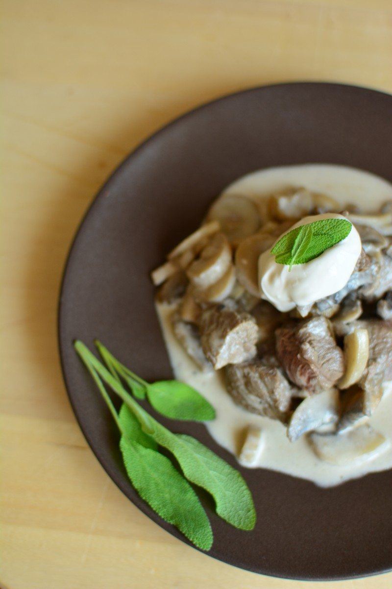 Creamy Beef with Sage and Mushrooms | Food For Net
